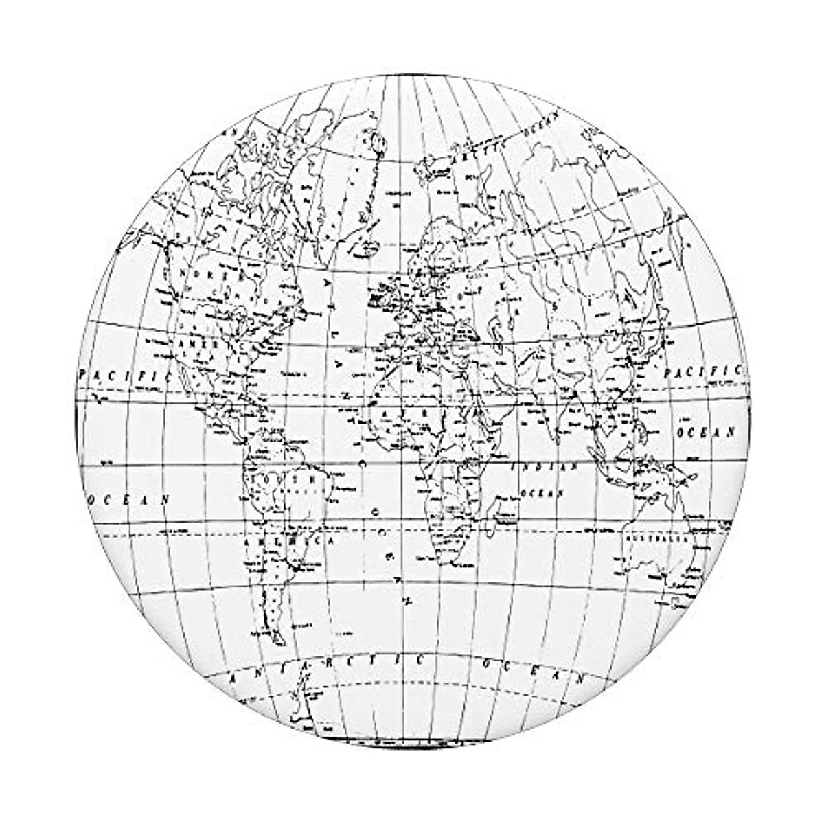 World Map PopSockets Grip Black and White PopSockets PopGrip: Swappable Grip for Phones & Tablets