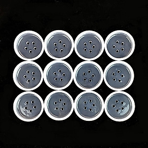 (Quantity: 12 Pieces) Beauticom 10G/10ML Acrylic Transparent Cylinder Sifter Container Jar with Clear Lid Window