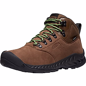 KEEN Men's NXIS Explore Mid Height Waterproof Fast Packing Hiking Boots, Bison/Campsite, 8.5