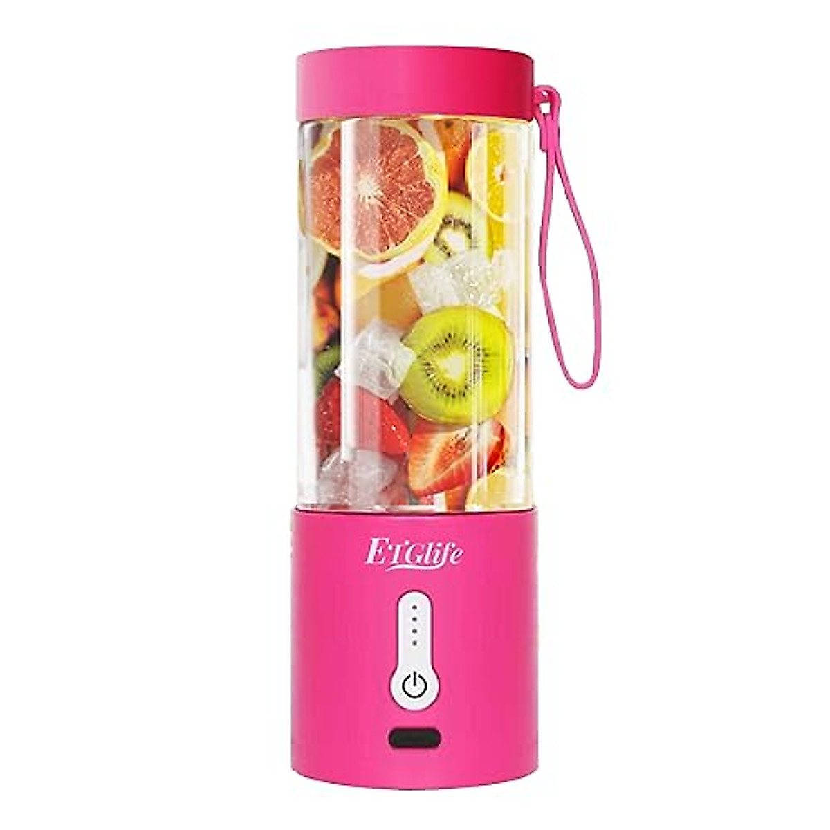 Small Blender, ETGlife Small Blender for Shakes and Smoothies, 18.5 Oz Travel Cup Design, 6 Blades & 150W Power Portable Blender with USB C Rechargeable, Perfect for Travel, Office, Gym & School