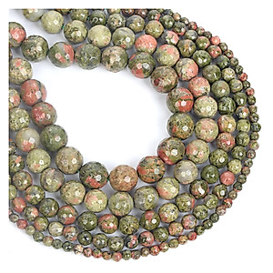 NHBT YU 4/6/8/10/12mm Natural Stone Green Stone Round Beads Loose Spacer Bead for Jewelry Making DIY Accessories T87 (Color : H8588, Item Diameter : 10mm)