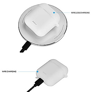 TOZO T6 Protective Silicone Case White & TOZO T6 True Wireless Earbuds Bluetooth Headphones White