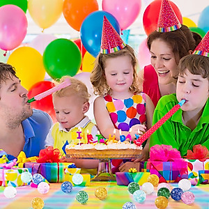 Ayfjovs 24PCS Glitter Bouncy Balls for Kids Party Favors, 32mm 6 Colors Rubber Bounce Balls Bulk, Easter Bag Filling, Easter Basket Stuffers