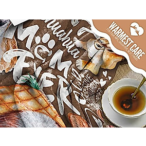 InnoBeta Chihuahua Gifts for Women, Flannel Throw Blanket for Chiwawa Chiuauaha Lovers (50"x 65") - Best Chihuahua Mom