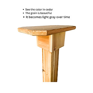 Little Library Mount, Cedar | Library Mount | Stable, 14 inches Wide and 8 inches Deep | Slip It On 4x4 Post, Attach It With Screws Included | Most Stable Library Mount | Needs No Finishing, Painting