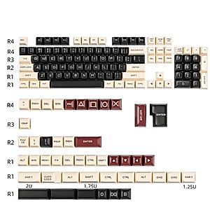 Rome ASA Custom keycaps ，150 Keys Double-Shot Key Cap Set for Cherry/Gateron MX switches 60 Percent / 64/61 Gaming Mechanical Keyboard
