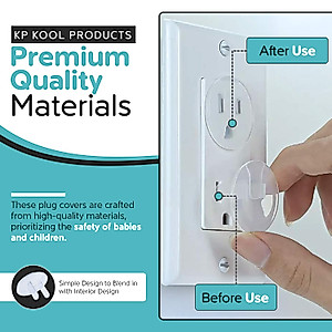 KP KOOL PRODUCTS Plug Covers for Electrical Socket Outlets Covers for Baby Proofing - Safety Plug Covers for Child's Protection - Pack of 40