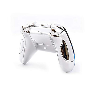 "Chromium Blue Fire" UN-MODDED Custom Controller compatible with Xbox One S Unique Design (with 3.5 Jack)