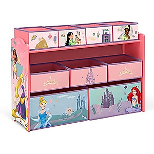 Delta Children Disney Princess Deluxe 9 Bin Design and Store Toy Organizer, Greenguard Gold Certified