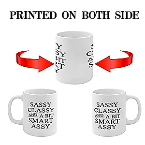 Ceramic Coffee Mug Sassy Classy And Smart Assy Coffee Mugs Encouraging Mockup Mug Plain Mug Mockup Surprise for Friend Men And Women 11oz