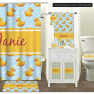 RNK Shops Personalized Rubber Duckie Waste Basket - Double Sided (White)