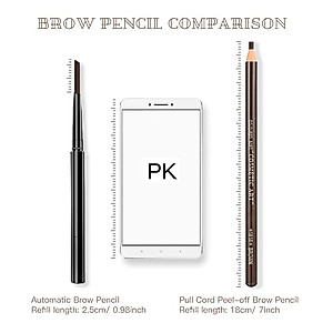LSxia Waterproof Eye-Brows Pen-cil Set, Pull Cord Peel-off Eyebrow Pencil Microblading Eyebrow Pen Supplies Kit, White Eye-Liner Pencil and Eyebrows Tool Tattoo Makeup For Marking (5+1 Dark Brown)