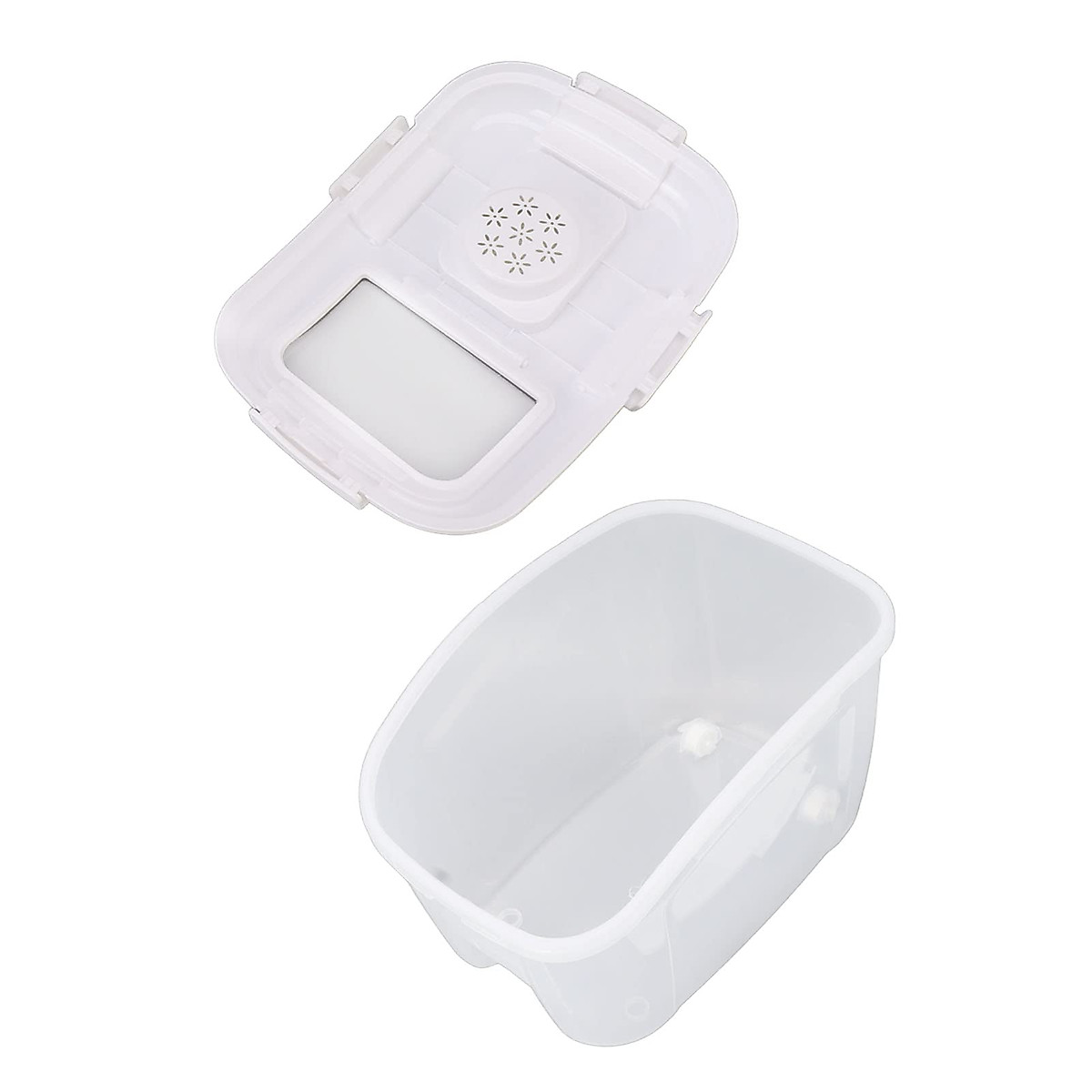 TOPINCN Airtight Rice Storage Container, Bulk Food Container Bin with Measuring Cup, for Rice Flour Cereal Pet Food Storage (5KG)