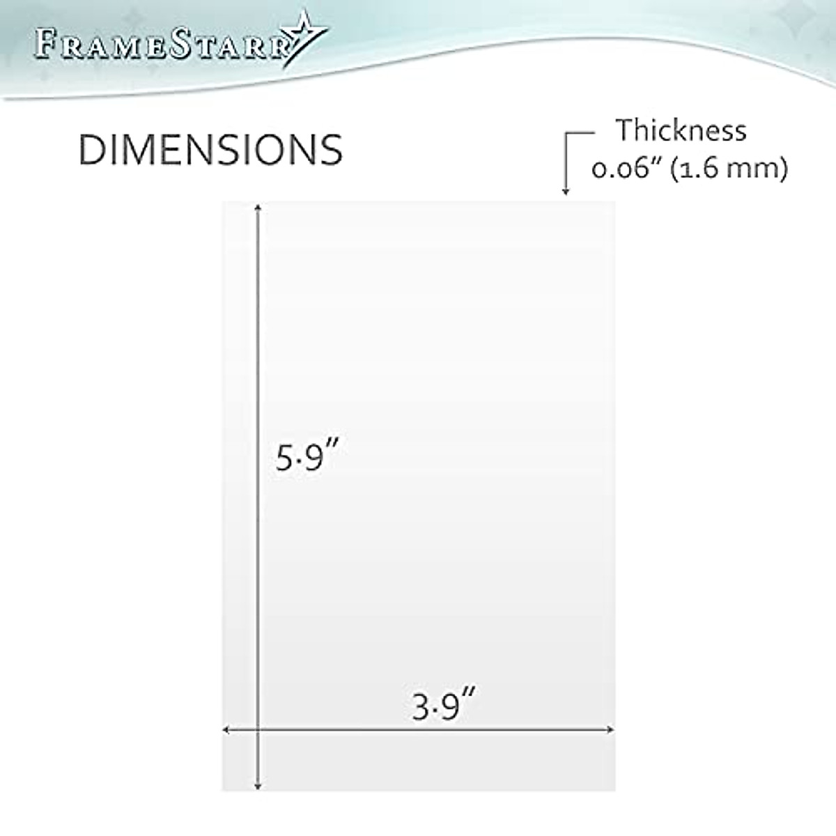 FrameStarr 4x6 Glass (Crystal Clear, 2 Pack), Picture Frame Replacement Glass for 4 x 6 Picture Frames, Real Glass Cover Sheets