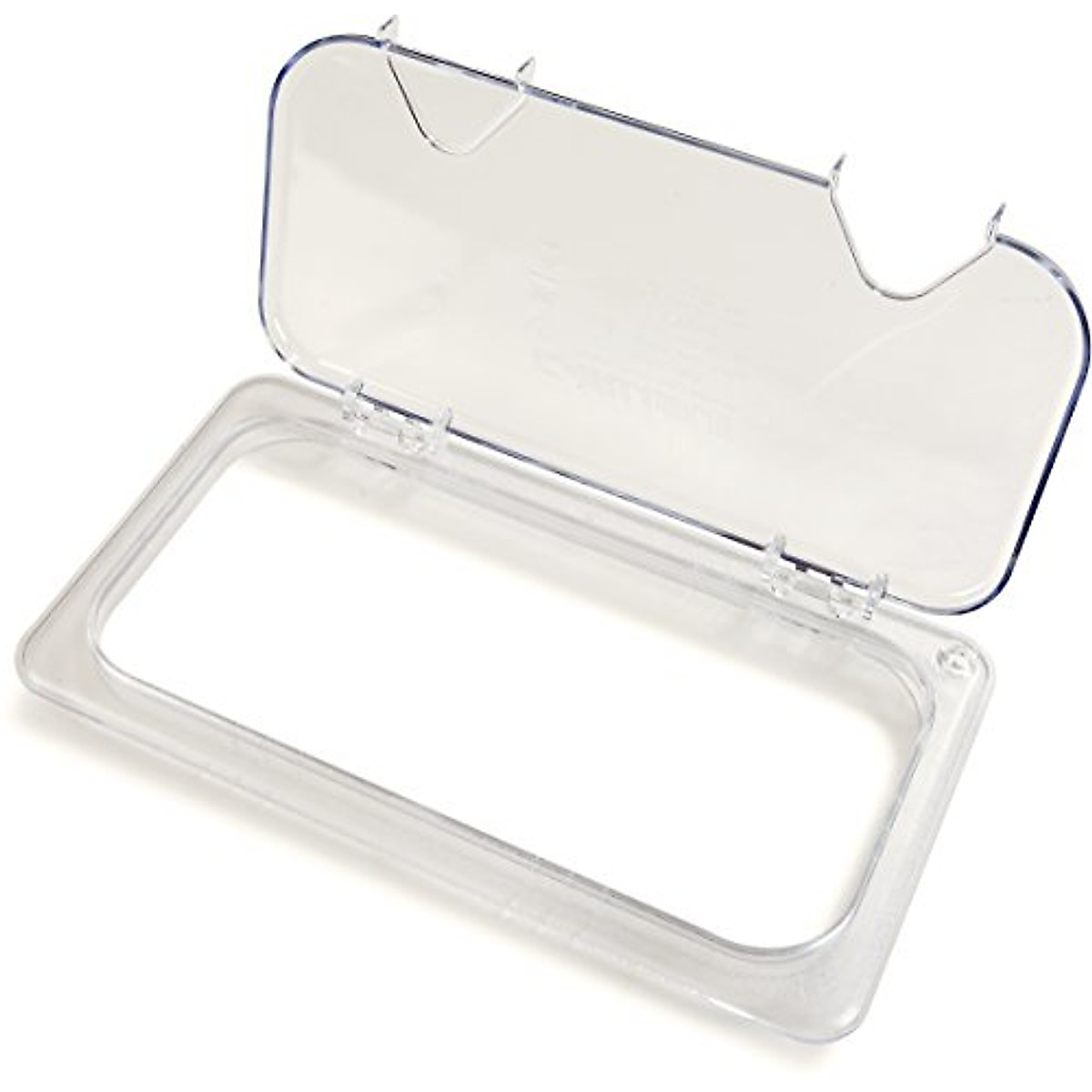 Carlisle FoodService Products 10279Z07 EZ Access Hinged Lid with Handle and Notch, Third Size, Clear