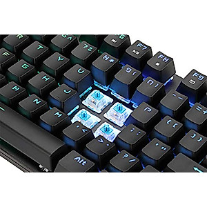Adesso RGB Programmable Mechanical Gaming Keyboard with Detachable Magnetic Palmrest, 108 Keys, Black