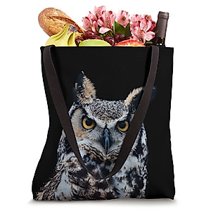 Cute Owl Night Hooting Animal Great Horned Owl Bird Tote Bag