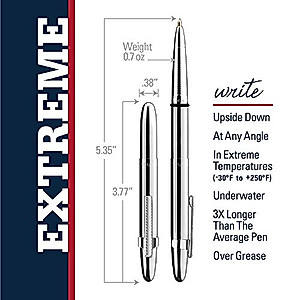 Fisher Space Pen Bullet Pen - 400 Series - Chrome w/ Clip - Gift Boxed