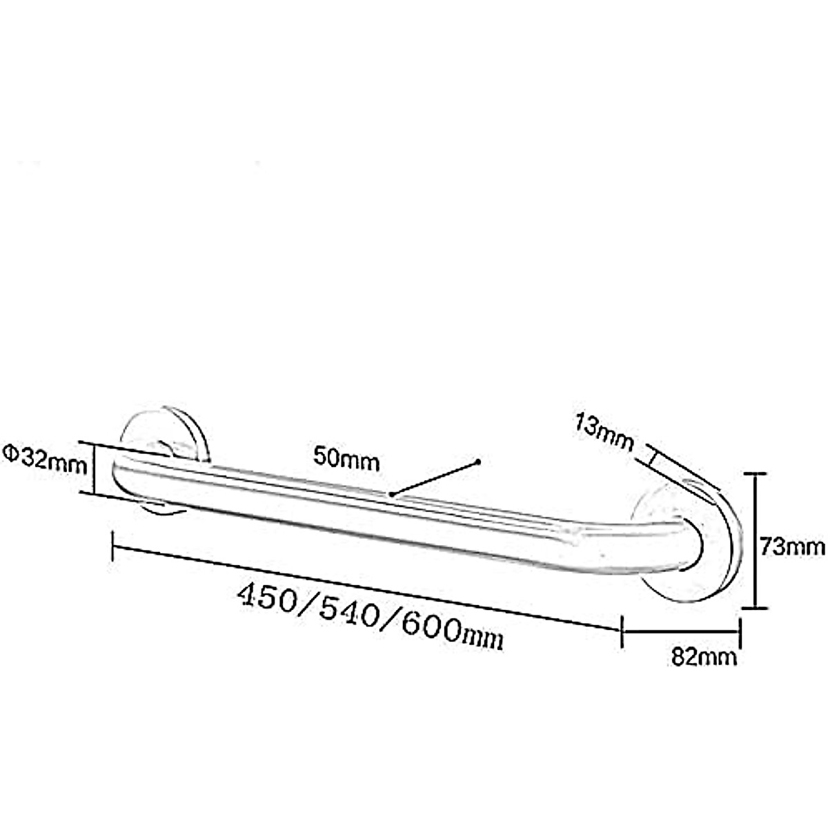 Anti Slip Shower Grab Bar Handle, Shower Safety Handle,Bath Grab Bar,Home Care,Toilet, Kitchen,Stairway Handrail,Bathroom Grab Bar Anti-Fall Antirust