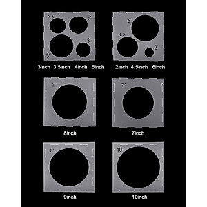 Magipipe 11 Holes Plastic Balloon Sizer Box Cube, Balloon Size Measurement with 200Pcs Balloon Glue Point for Balloon Decorations, Balloon Arches and Balloon Columns