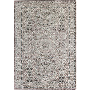 Rugs America Harper HY60A Pink Lemonade Transitional Vintage Area Rug, 5'x7'