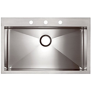 Blanco BL516198 BlancoPrecision MicroEdge 1-3/4-Inch Bowl Sink with Ledge, Satin Polished