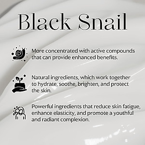 MIZON Black Snail All In One Cream Intensive Korean Skin Care Facial Moisturizing Snail Mucin Extract (2.54 fl oz)