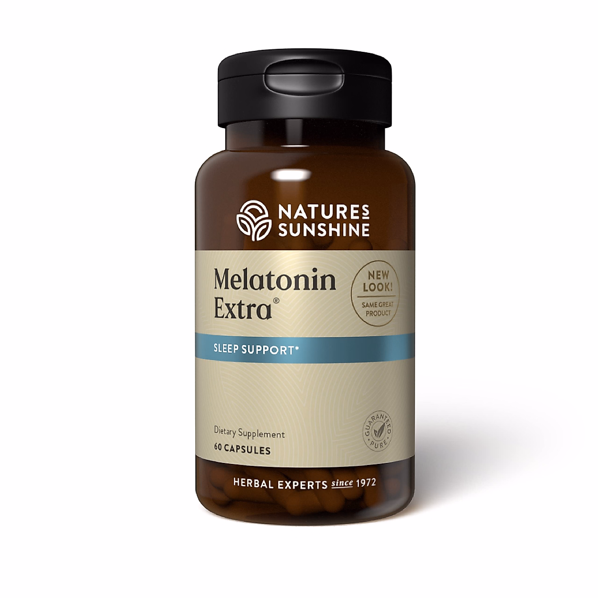 Nature's Sunshine Melatonin Extra 3mg, 60 Capsules | Melatonin Capsules to Encourage Restful Sleep and Help Fight Jet Lag by Promoting the Body's Natural Sleep Rhythm