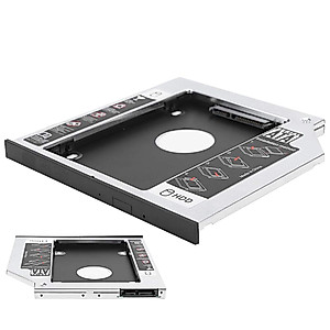 Optical Hard Drive Bay, State Drive Bracket Lightweight Computer Accessory Aluminum Alloy Thickened for 9.5 MM SSD, SATA3.0 Technology