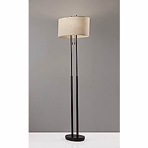 Adesso 4016-26 Duet Floor Lamp, Antique Bronze