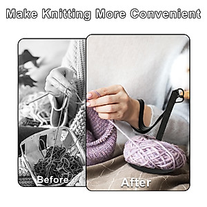 Wrist Yarn Holder, Portable Wrist Yarn Ball Minder Stand with Wrist Strap, Hanging Yarn Spinner for Big or Small Yarn Balls, Twizzling Yarn Organizer Storage for Knitting Crocheting Craft Lover