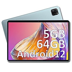 OSCAL 2023 Newest Android 12 Tablet, 10.1 Inch Tablets with 64GB ROM 1TB Expand, 25W/6580mAh Fast Charging, 800 x 1080p HD IPS Touch Screen, 2+5MP Dual Camera, WiFi, BT, Google Certified, Blue