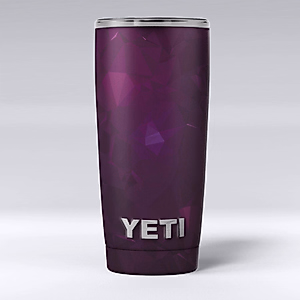 Design Skinz Dark Pink Geometric V16 - Skin Decal Vinyl Wrap Kit Compatible with The Yeti Rambler Cooler Tumbler Cups
