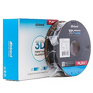INLAND Micro Center PLA+ 3D Printing Filament 1.75mm - PLA Plus 3D Printer Filament - PLA Pro Dimensional Accuracy +/- 0.03 mm - 1kg Cardboard Spool (2.2 lbs) (1 Pack Black, 1.75mm)