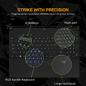 asus TUF A16 16'' FHD 165Hz Gaming Laptop, AMD Ryzen 7-7735HS, Radeon RX7600S V8G Graphics, 32GB DDR5 RAM, 1TB PCIe SSD, RGB Backlit Keyboard, Wi-Fi 6, HD Camera, Black, Win 11 Pro, 32GB USB Card