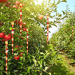 YoungJoy 30 Pcs Reflective Rods Wind Twisting Spiral Device Hanging Reflectors (Red, 30 Pcs)