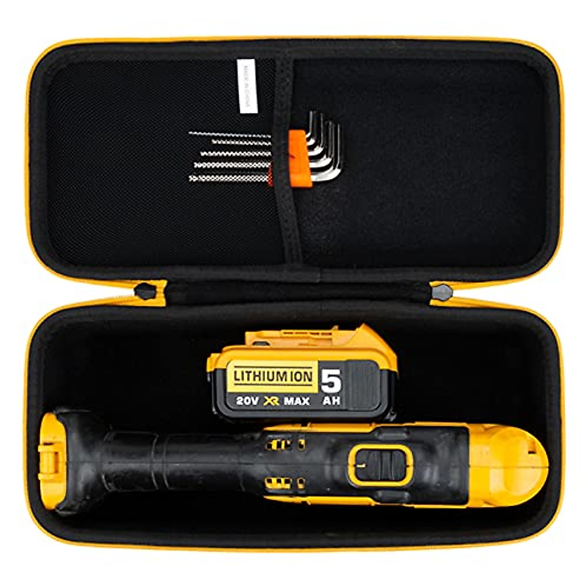 Khanka Hard Travel Case Replacement for DEWALT 20V MAX Right Angle Cordless Drill/Driver DCD740C1 / DCD740B