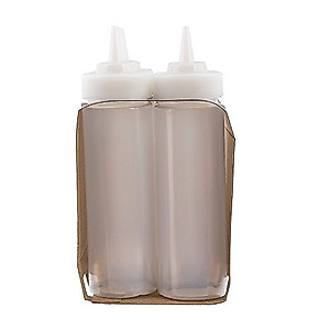 WideMouth C11253C Wide Natural 12 Oz. Squeeze Dispenser - 6 / PK