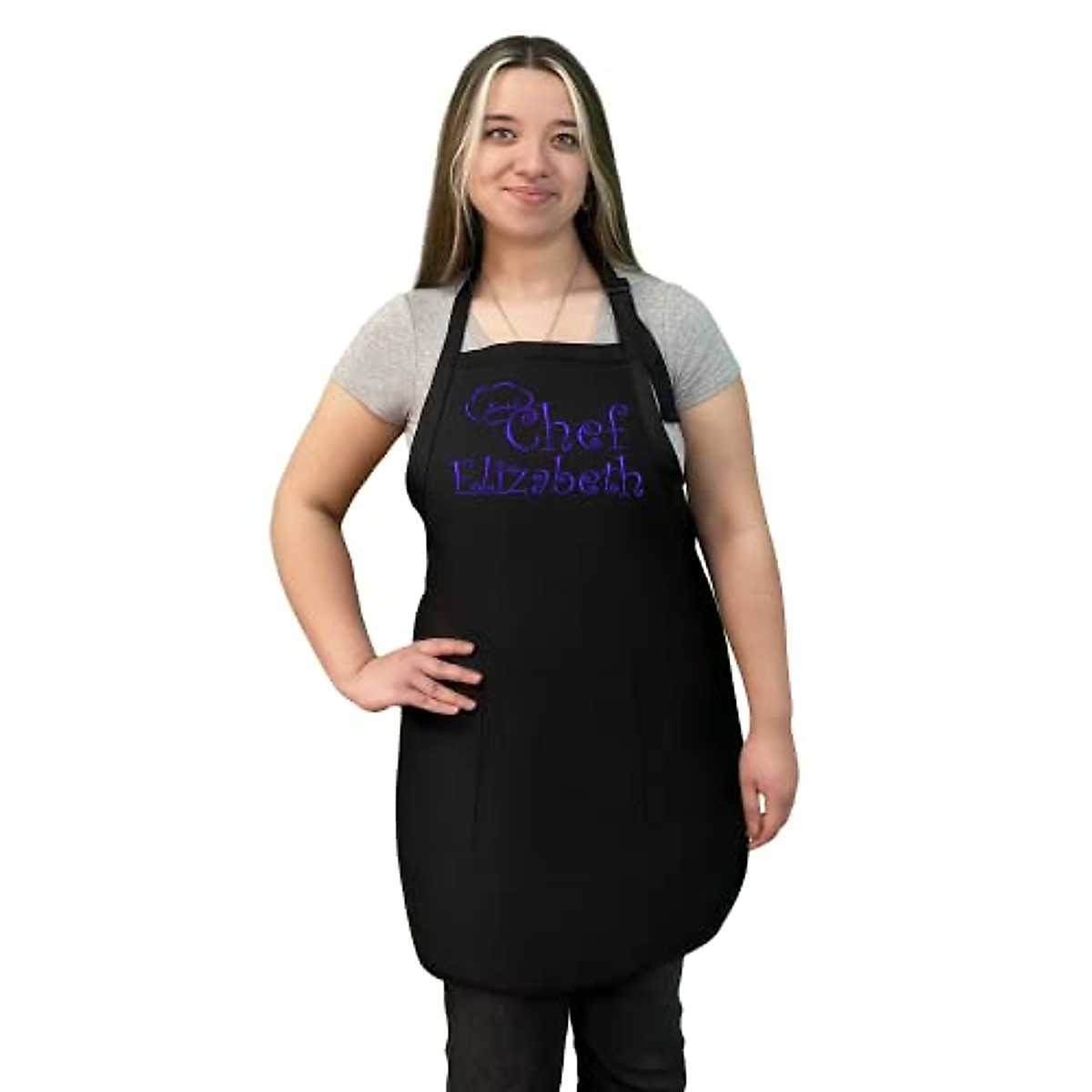 Personalized Apron Embroidered Chef Any Name Design Add a Name, premium quality apron with embroidery, great gift personalized apron
