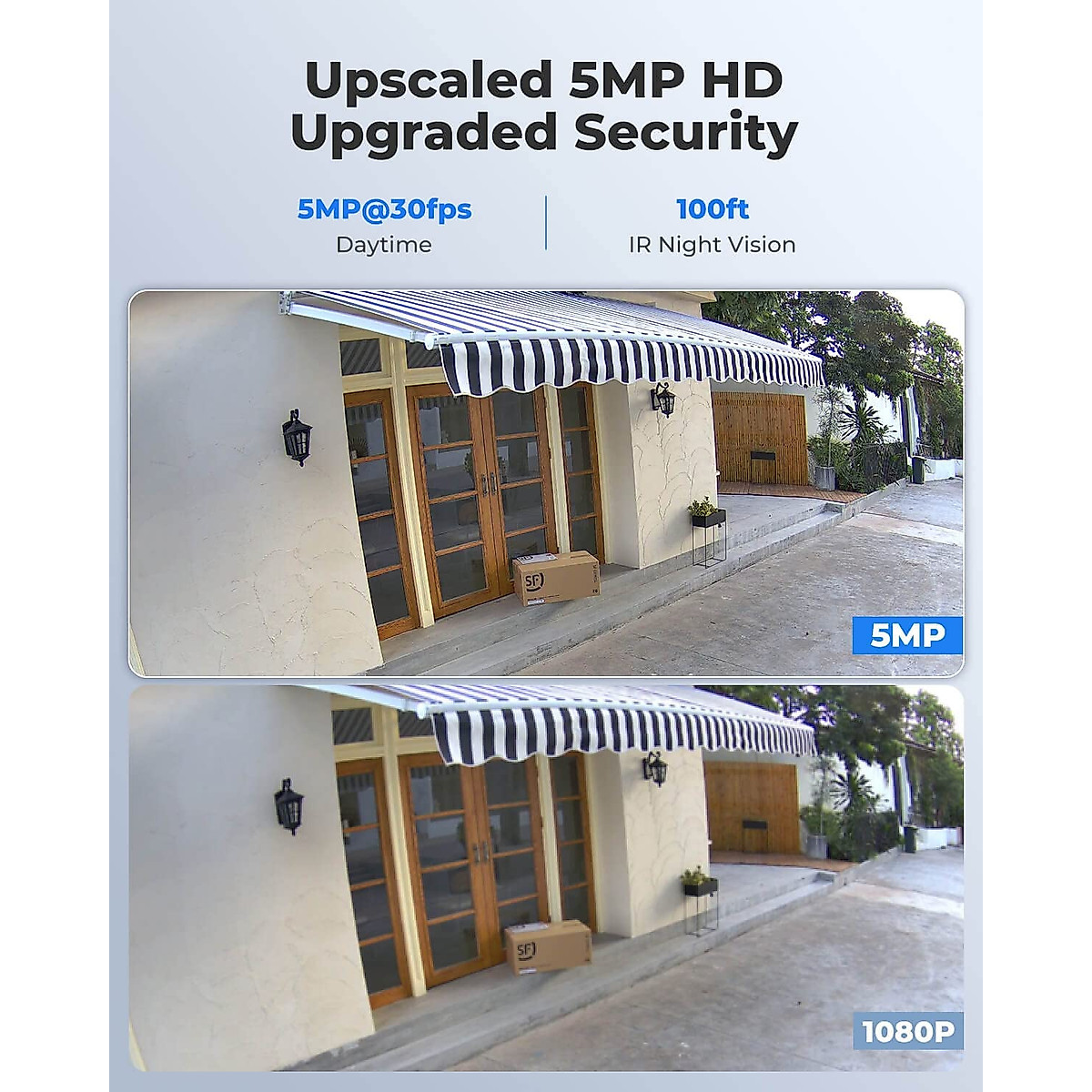 REOLINK 5MP PoE IP Cameras RLC-510A (Pack of 2) Bundle 8 Channel PoE NVR 2TB Hard Drive Installed,Outdoor IP Security Surveillance Cameras,100FT Night Vision, Human/Vehicle Detection