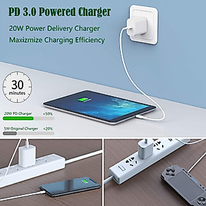 iPhone Charger [Apple MFi Certified] Apple Block USB C Fast Wall Plug with 3FT USB C to Lightning Cable for iPhone 13/14/14 Plus/14 Pro Max/12/12 Pro/Pro Max/11/Air pods Pro/iPad Air 3/Mini 4 (White)