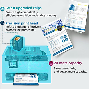 Relcolor HP61 XL Ink Cartridge for HP 61 61XL Black for Envy 4500 5530 4502 5534 5535 Deskjet 2540 2050 3000 3050 1000 1510 1512 1010 1050 1056 OfficeJet 4630 4635 2620 Series Printer