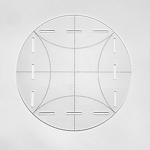 2Pcs Quilting Template Circle Ruler Reusable Quilt Circle Template Handmade Quilt Supplies Patchwork Tool, 5inch 10inch