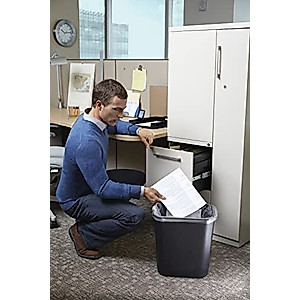 Rubbermaid Commercial Products 28QT/7 GAL Wastebasket Trash Container, for Home/Office/Under Desk, Black (FG295600BLA)