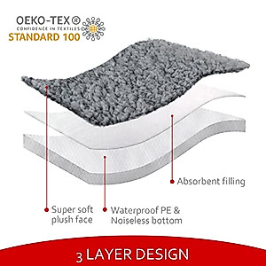 Moonsea Dog Bed Covers Soft Plush Replacement Washable, Waterproof Dog Bed Liner Grey, Pet Bed Cover 36x27 Inches, for Dog/Cat, Cover Only