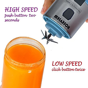 ROSEVIEW Portable Blender Smoothy blenders Glass Bottle battery powered Smoothie Mini Juicer Smoothies Mixer Maker Cordless handheld Travel Fruit Personal mixeur Cup blend Shake USB Rechargeable