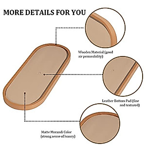 Tynulox Wood Coasters for Drinks | Warm Brown Oblong  Multipurpose Plate | Wooden Shallow Storage Tray