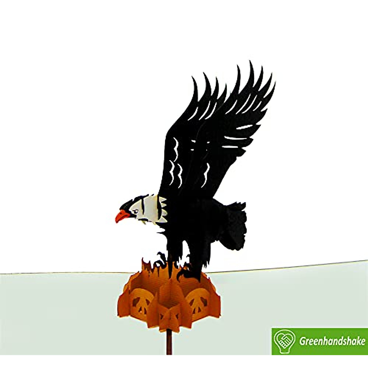 American Eagle, 3D Popup greeting card for birthday, valentine's day, mother's day, anniversary, thank you, get well, 6" x 6"