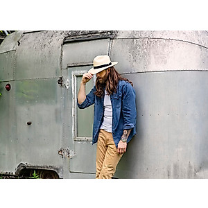 ULTRAFINO FEDORA PACKABLE FOLDABLE Panama Straw Hat CLASSIC 7 3/8