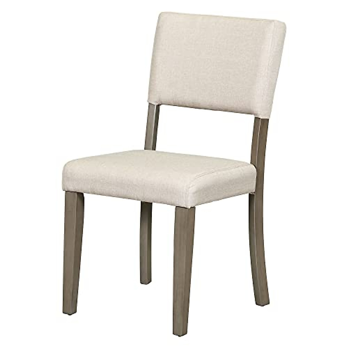 POCIYIHOME 5-Piece Retro, Round Curved Trestle Style Leg, 4 Upholstered Chairs with Seat Cushion, Kitchen Table Set for Home Dining Room/Restaurant Furniture (Taupe)